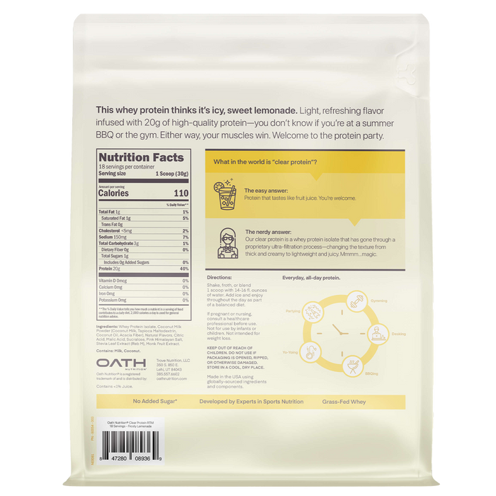 Clear Whey Protein Powder | Clear Protein Isolate by Oath Nutrition