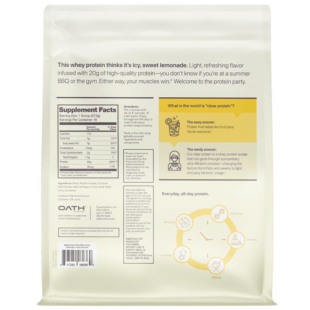 Clear Whey Protein Powder | Clear Protein Isolate by Oath Nutrition