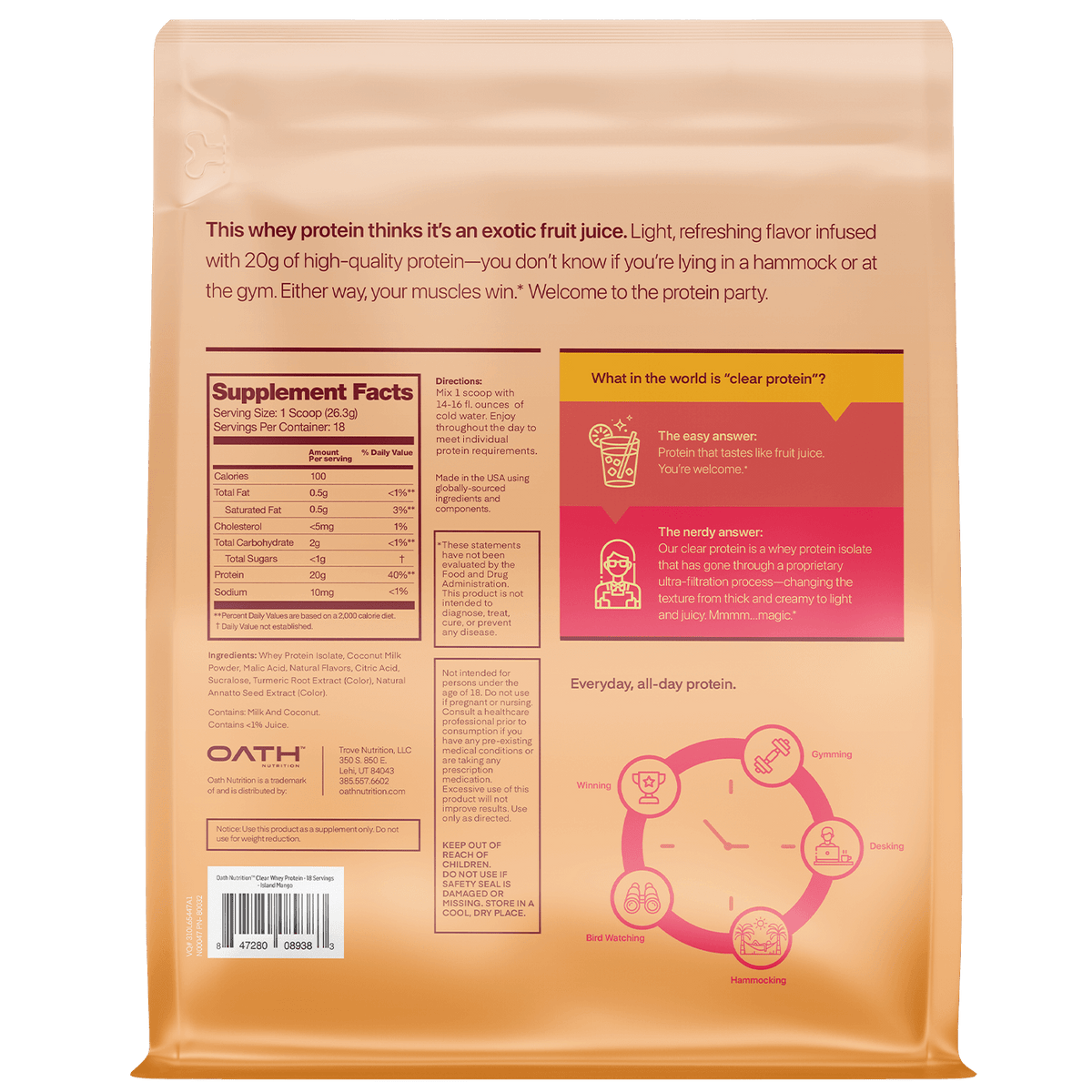 Clear Whey Protein Powder | Clear Protein Isolate by Oath Nutrition