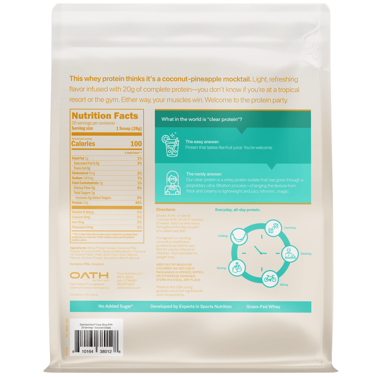 Clear Whey Protein Powder | Clear Protein Isolate by Oath Nutrition