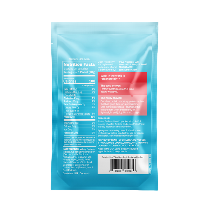 Clear Whey Protein - Singles Serving Samples