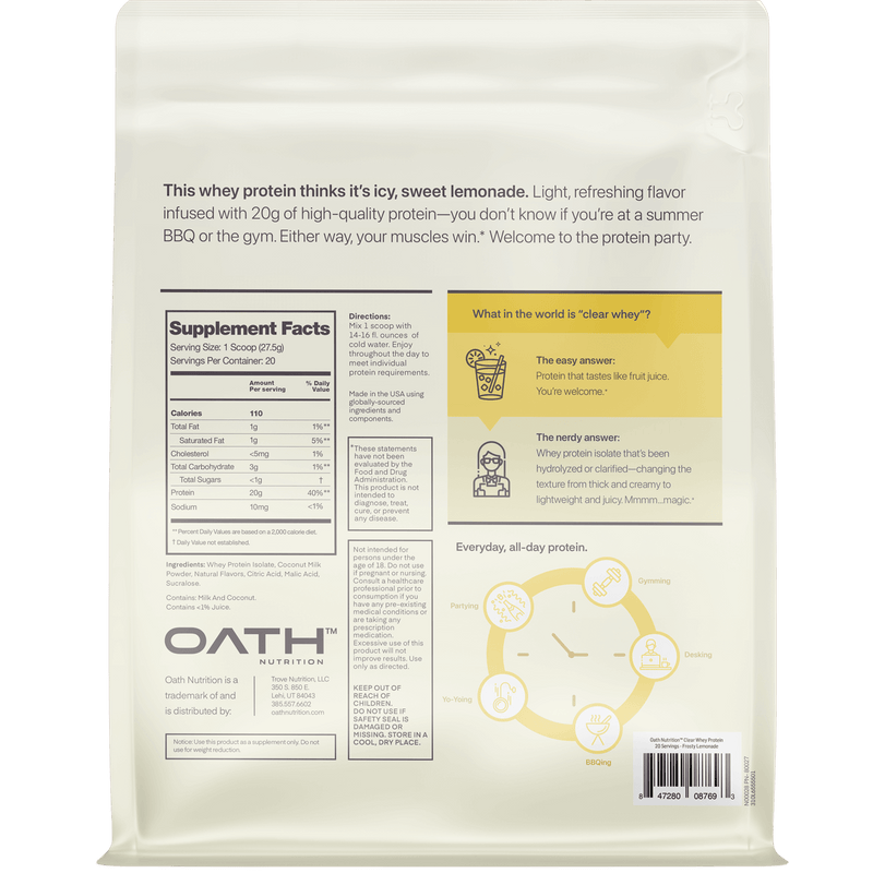 Clear Whey Protein Powder | Clear Protein Isolate by Oath Nutrition