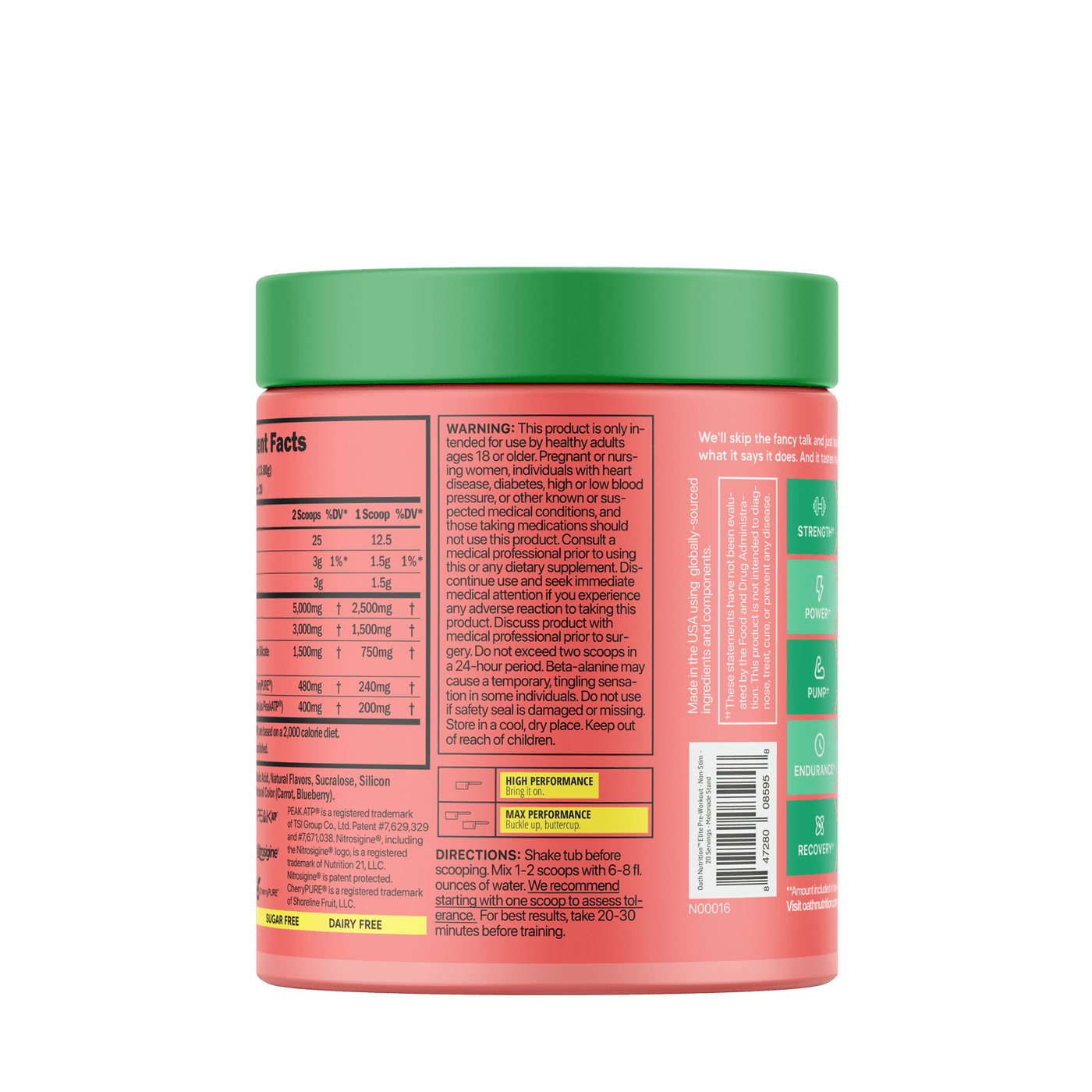 Elite Pre-Workout (Caffeine Free) - Oath Nutrition