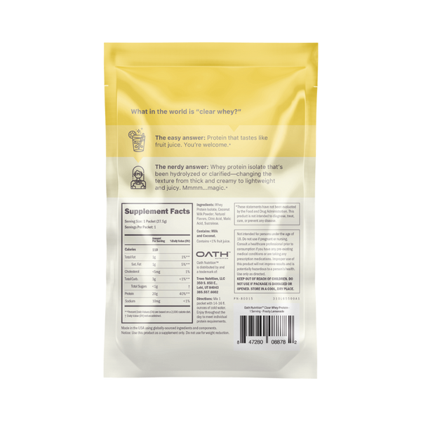 Clear Whey Protein - Singles Serving Samples
