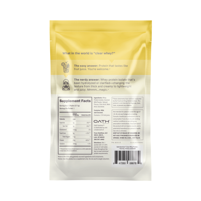 Clear Whey Protein - Singles Serving Samples